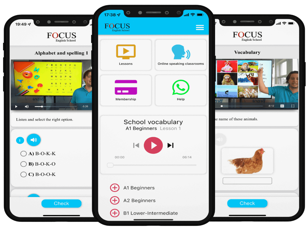 Focus English App - Download now and take your English to the next level.